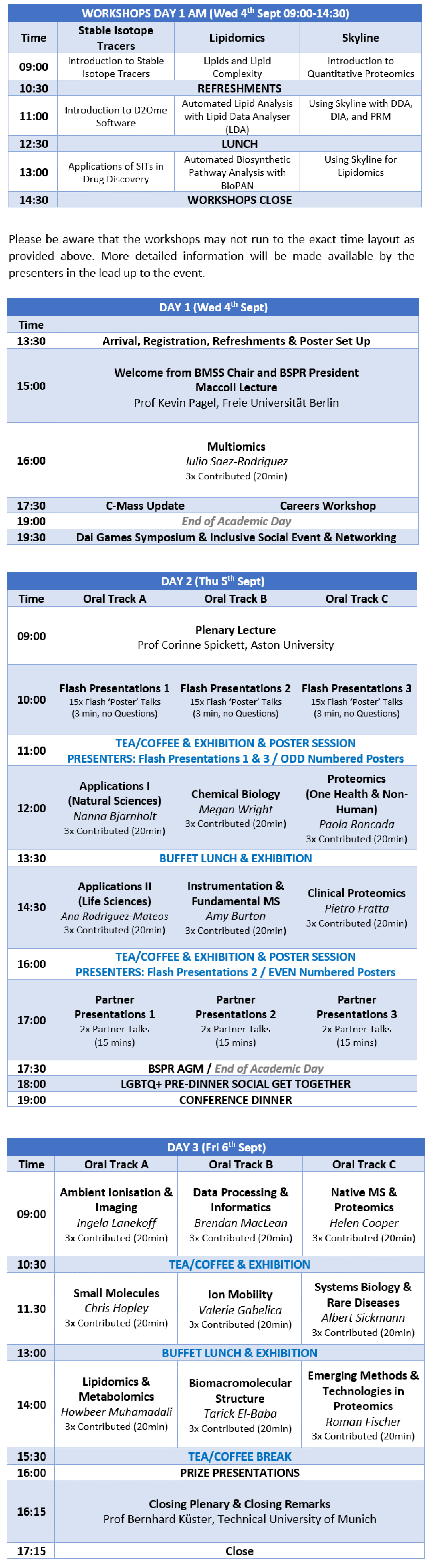 BMSS-BSPR Super Meeting 2024 Scientific Programme | BMSS